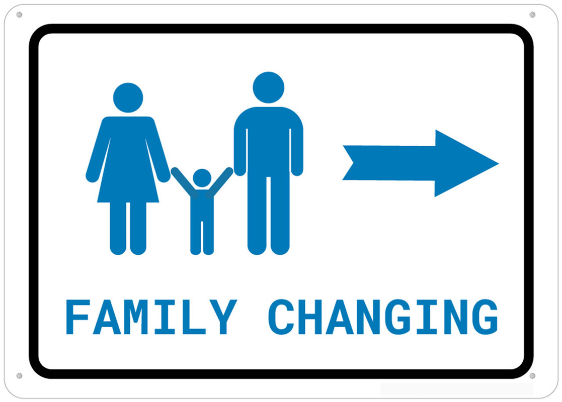 Family Changing Right Arrow Sign Outdoor Metal Sign - 12 X 8 Metal ...