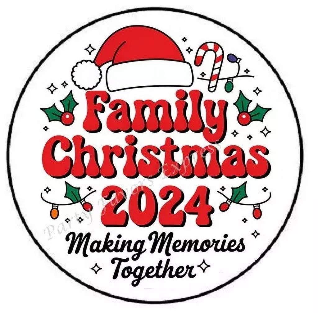 Family Christmas 2024 Making Memories Stickers Party Favor Phone Decal ...