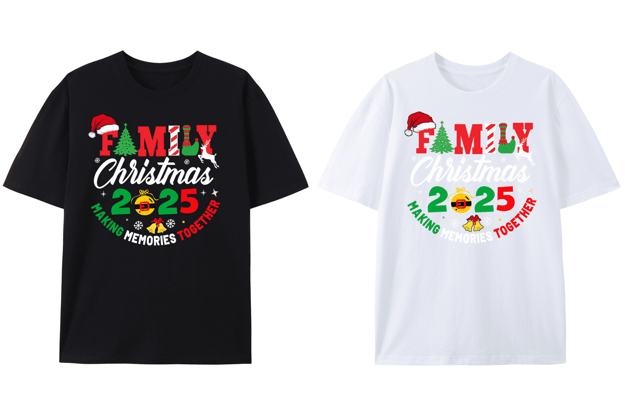Family Christmas 2025 2 pc Men's White and Black Spring and summer ...
