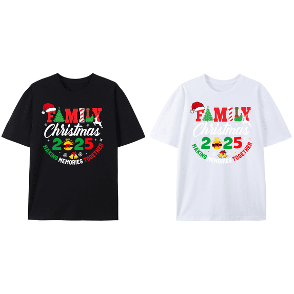 Family Christmas 2025 2 pc Men's White and Black Spring and summer ...