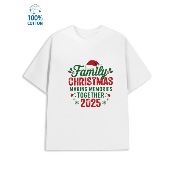 Family Christmas 2025 Christmas graphic t shirts cotton tshirts men's ...