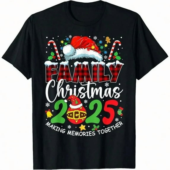 Family Christmas 2025 Matching Squad Elf Funny Xmas Crew Unisex T-Shirt ...