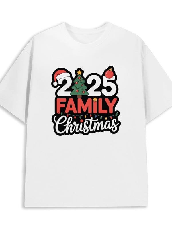 Family Christmas 2025 funny humor print t shirts for men 180G 100% ...