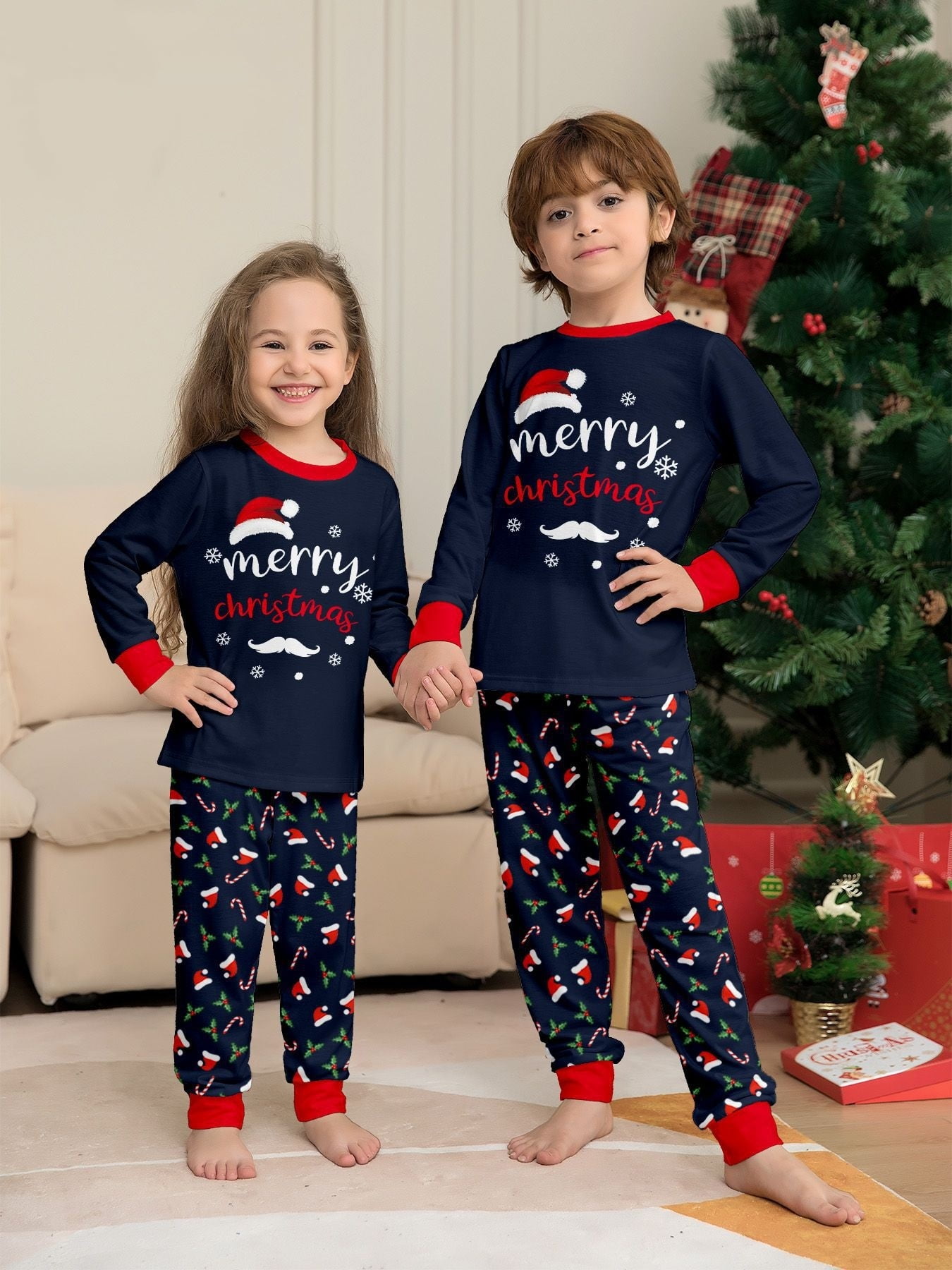 Family Christmas Pajamas, Syphoria 1PC Pajamas Set Long Sleeve Top and ...