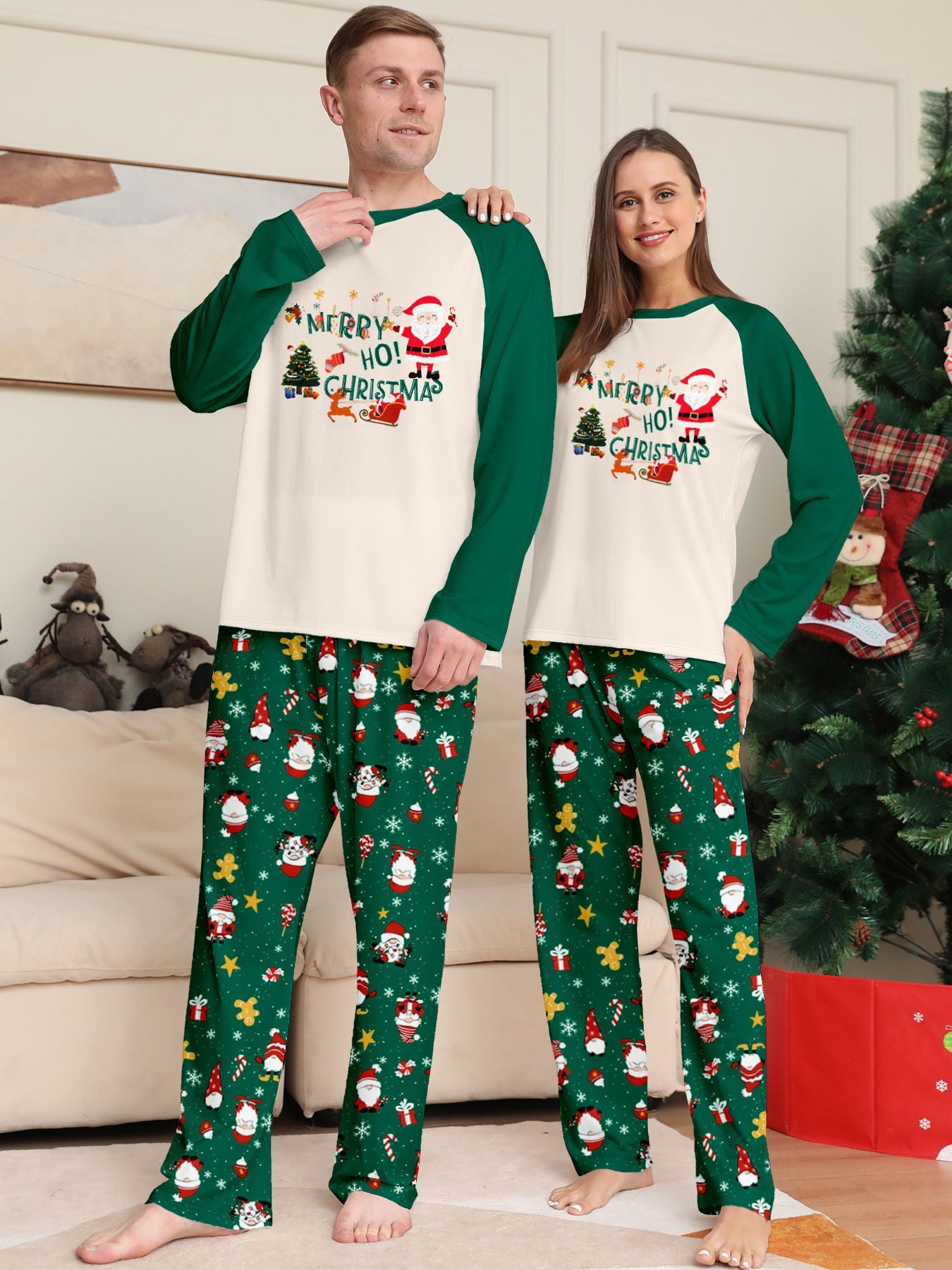 Family Christmas Pajamas, Syphoria 1PC Mens Christmas Pajama Set Long ...