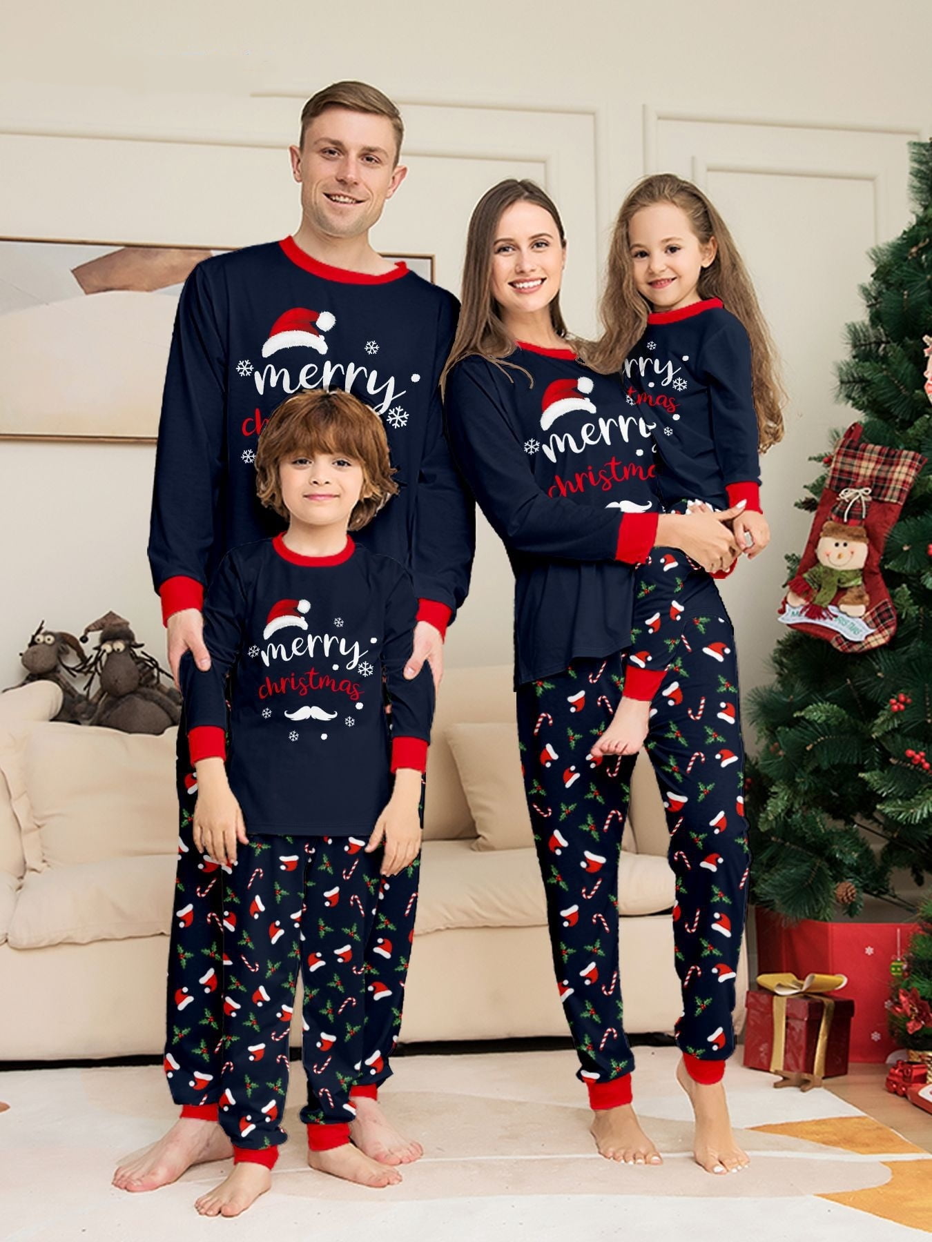 Family Christmas Pajamas, Syphoria 1PC Mens Christmas Pajama Set Long ...