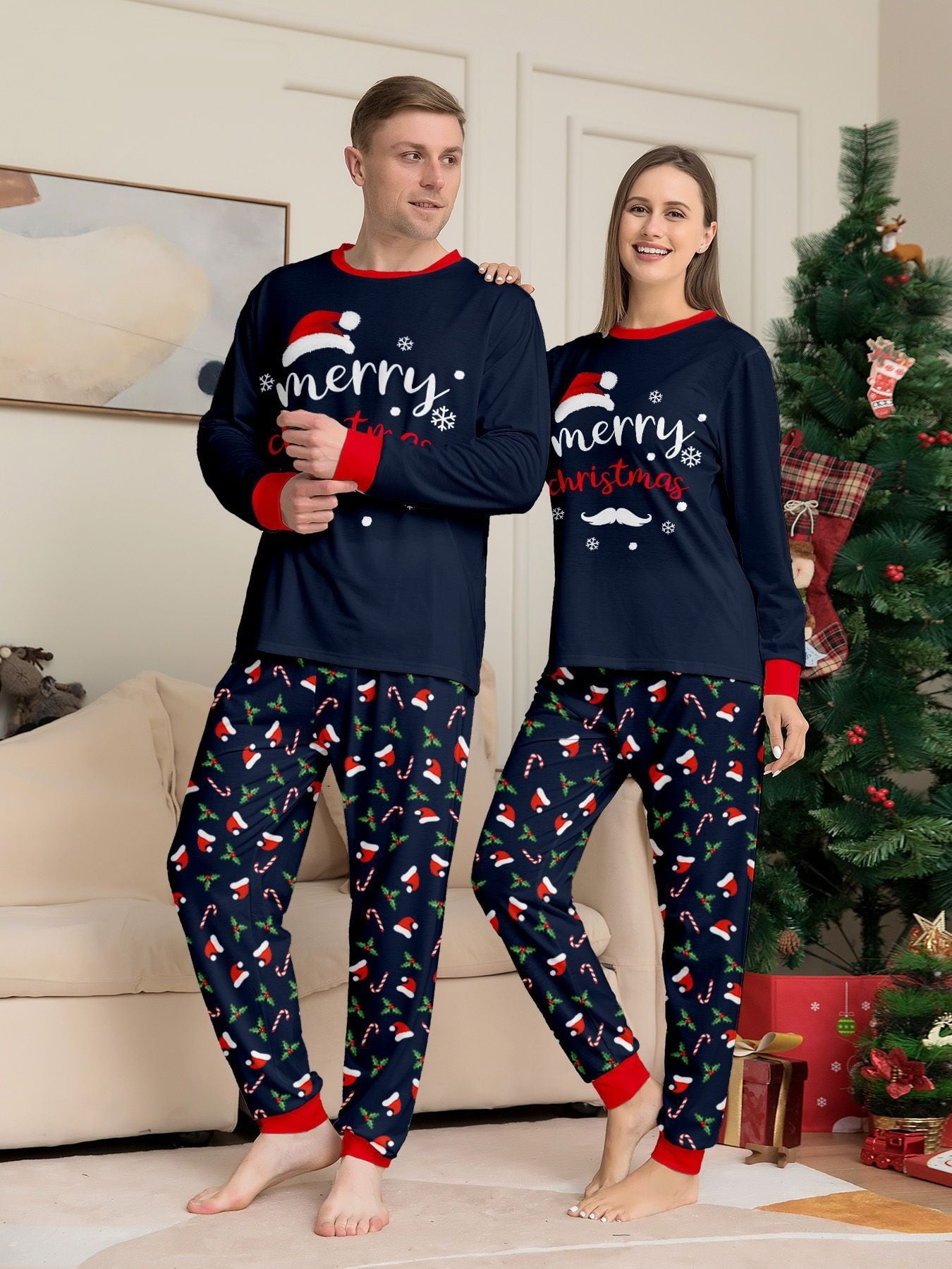 Family Christmas Pajamas, Syphoria 1PC Womens Pajamas Set Long Sleeve ...