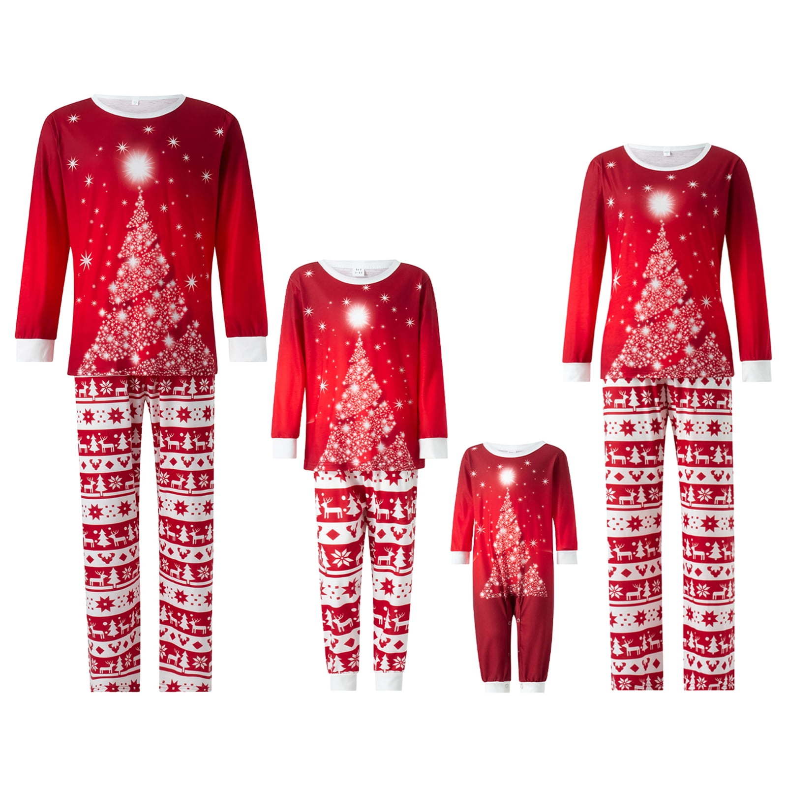 Family Christmas Pjs Matching Sets Christmas Pajamas Long Sleeve Pj 2 ...