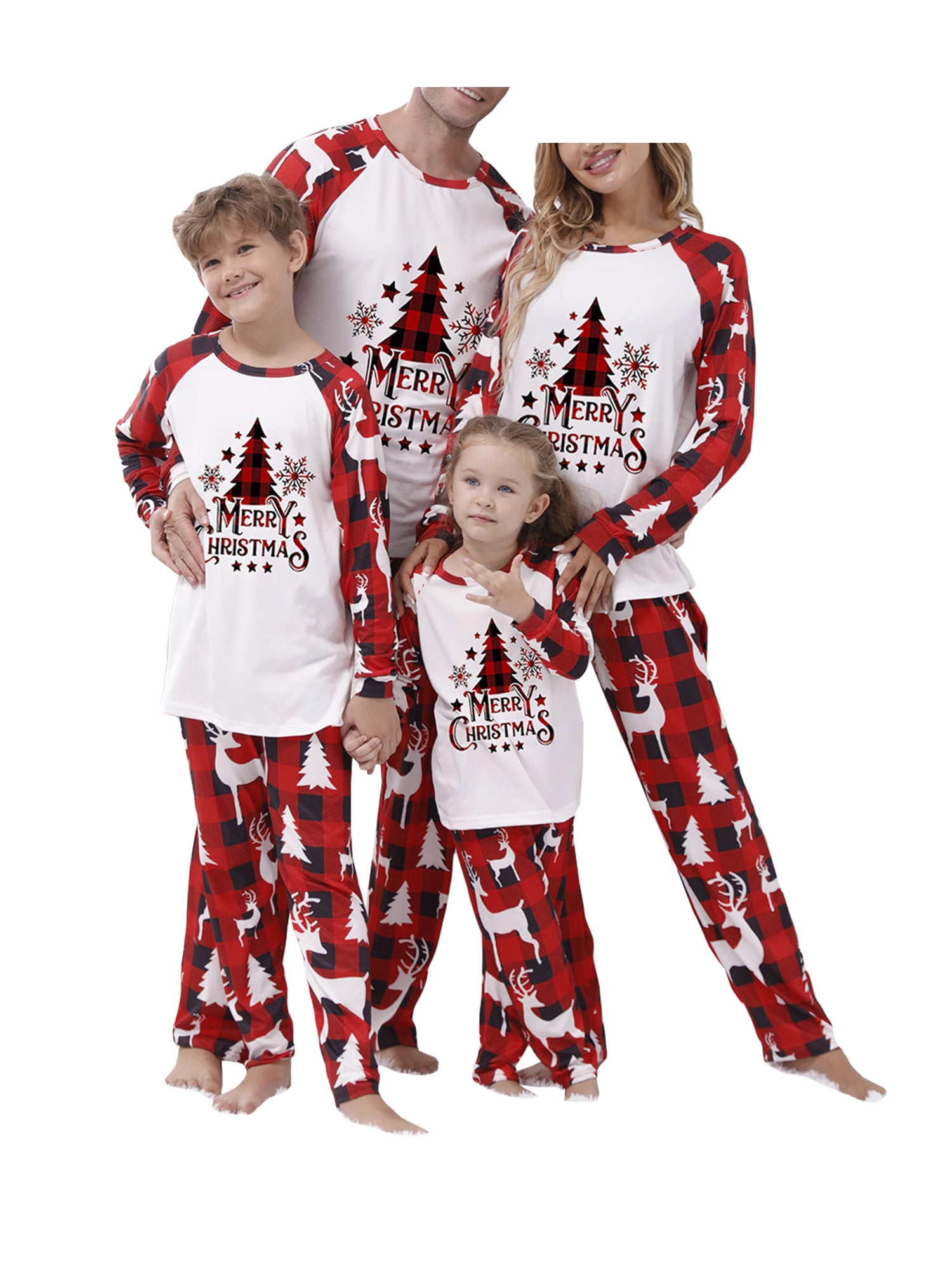 Family Christmas Pjs Matching Sets Merry Christmas Xmas Pajamas ...