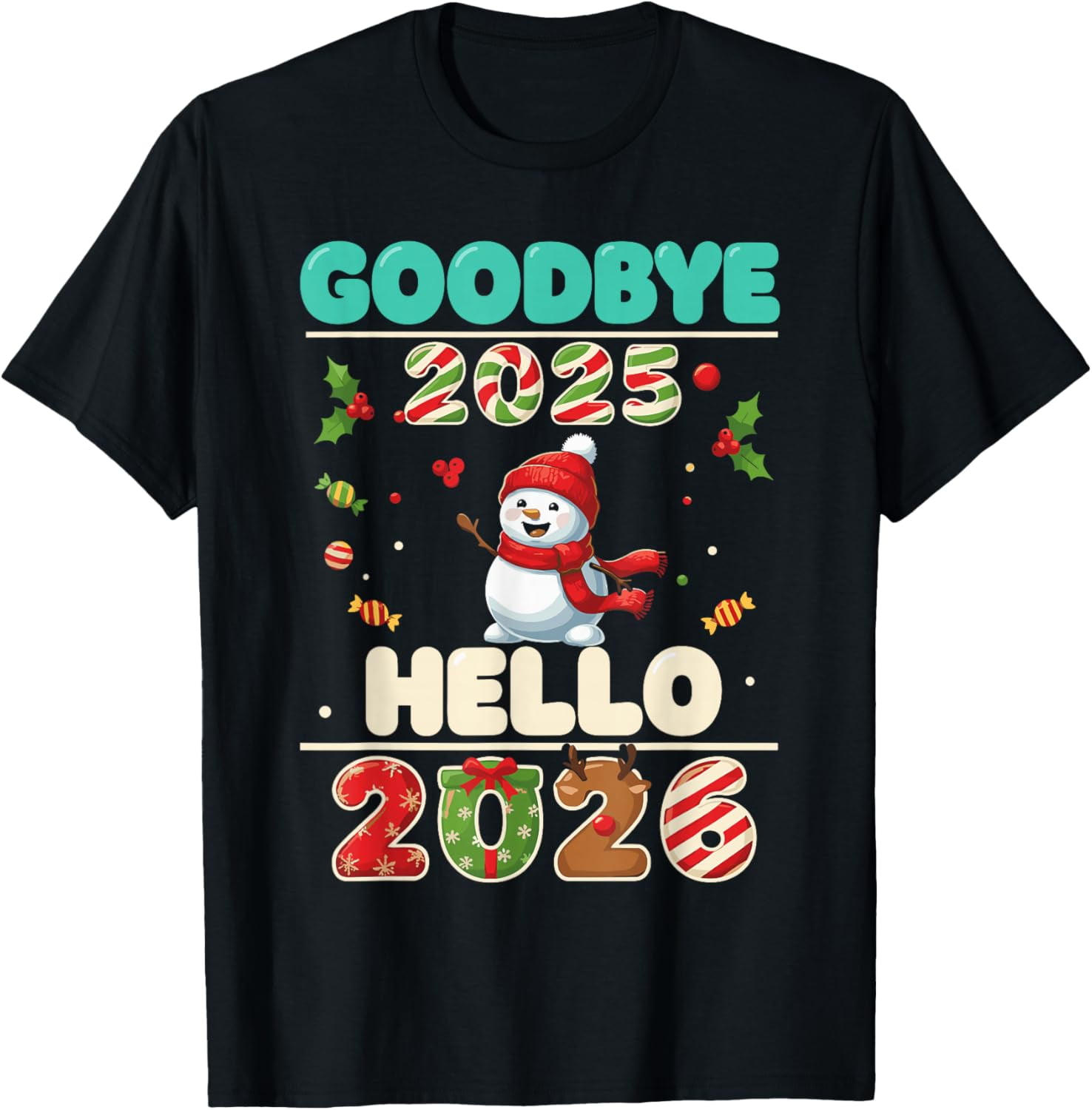 Family Christmas Shirts Matching 2026, Funny NYE Hello 2026 T-Shirt ...