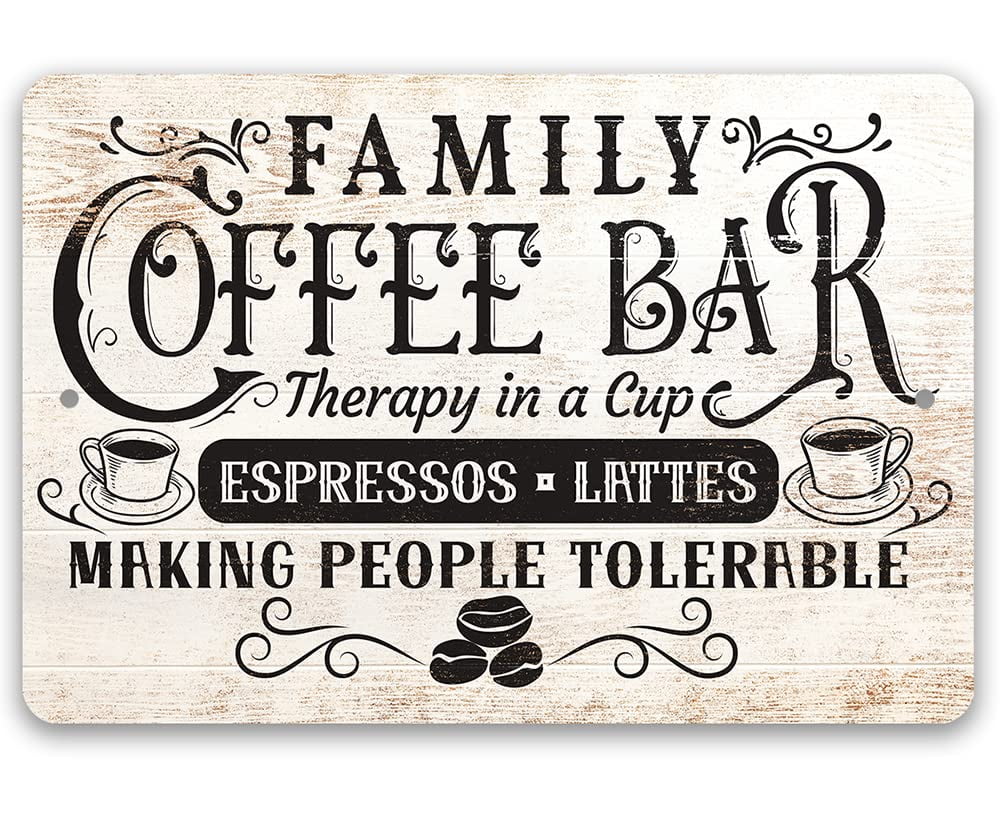 Family Coffee Bar - Therapy in a Cup - Great Coffee Station Decor or ...