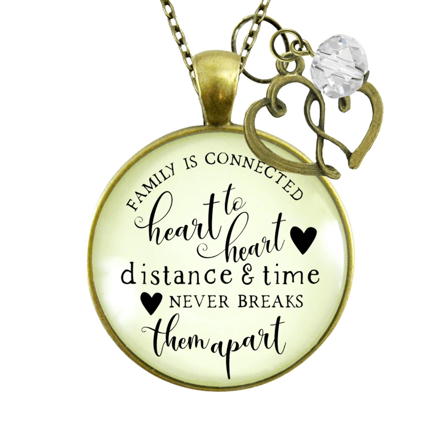 Family Connected Heart to Heart Necklace Gutsy Goodness Female Adult ...