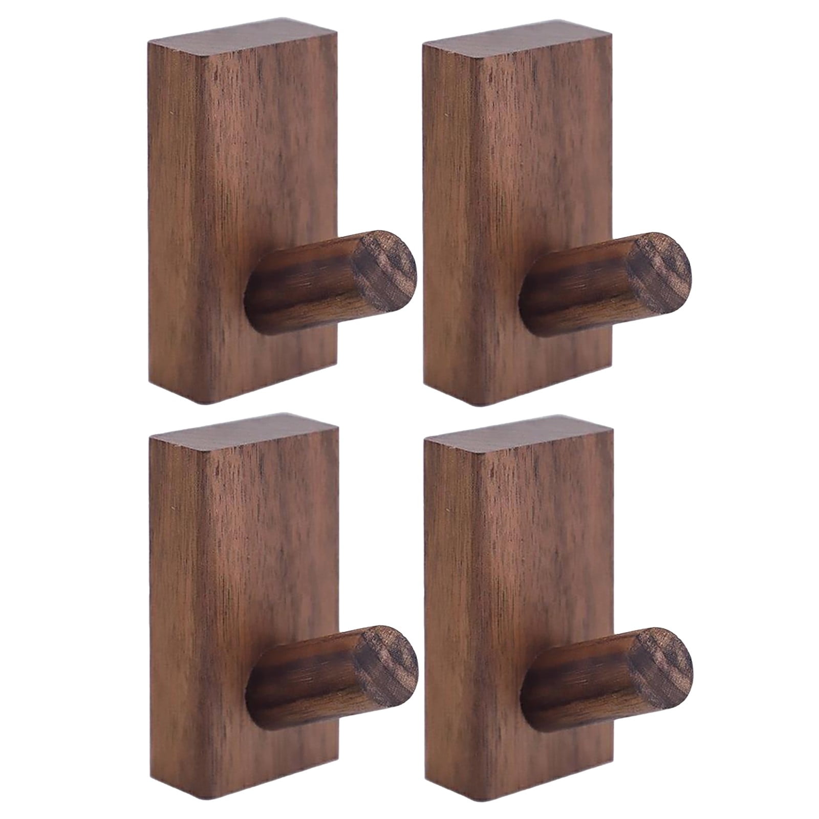 Family Convenience Hook Clearance, Furenl Wooden Wall Hooks 4 Pack ...