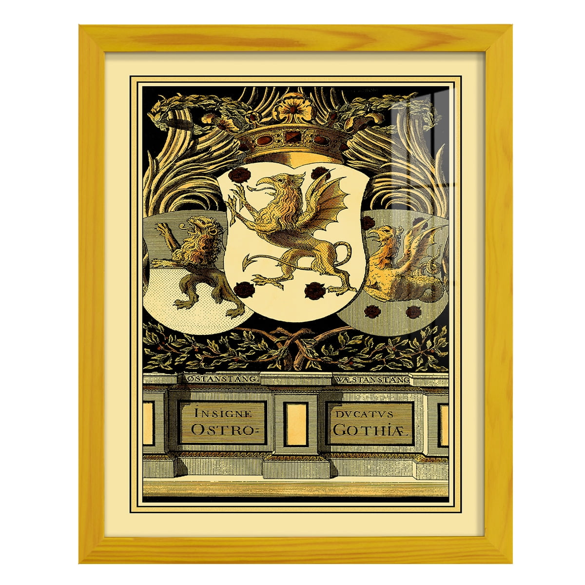 Family Crest II -Framed Print w/glass-Sunflower Yellow - Walmart.com