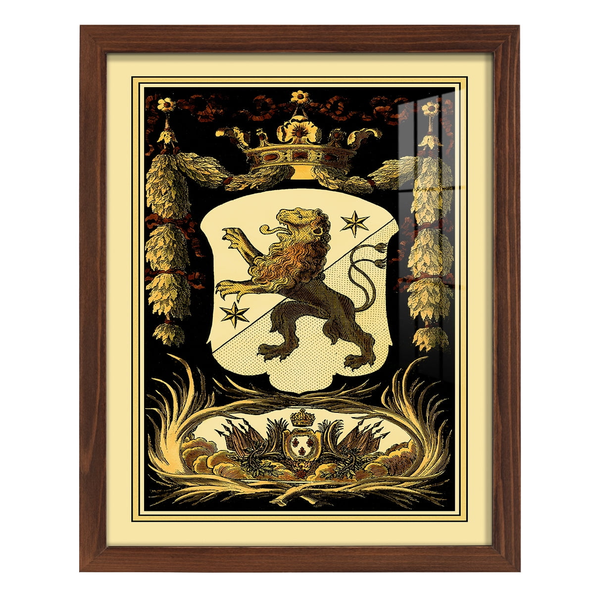 Family Crest III -Framed Print w/glass-Chestnut - Walmart.com
