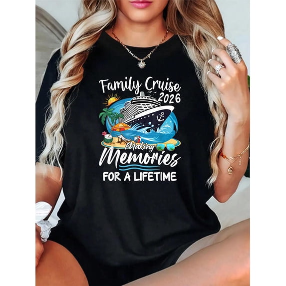Family Cruise 2026 Family Matching Cruise Vacation Party T-Shirt - 100% ...