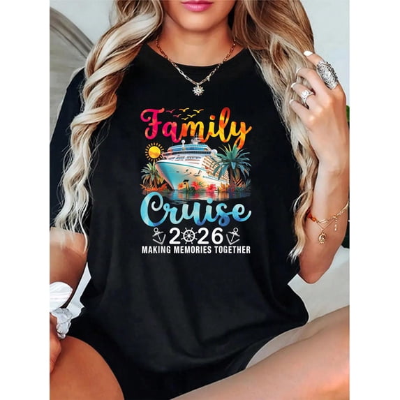 Family Cruise 2026 Summer Vacation Matching Family Cruise T-Shirt - 100 ...