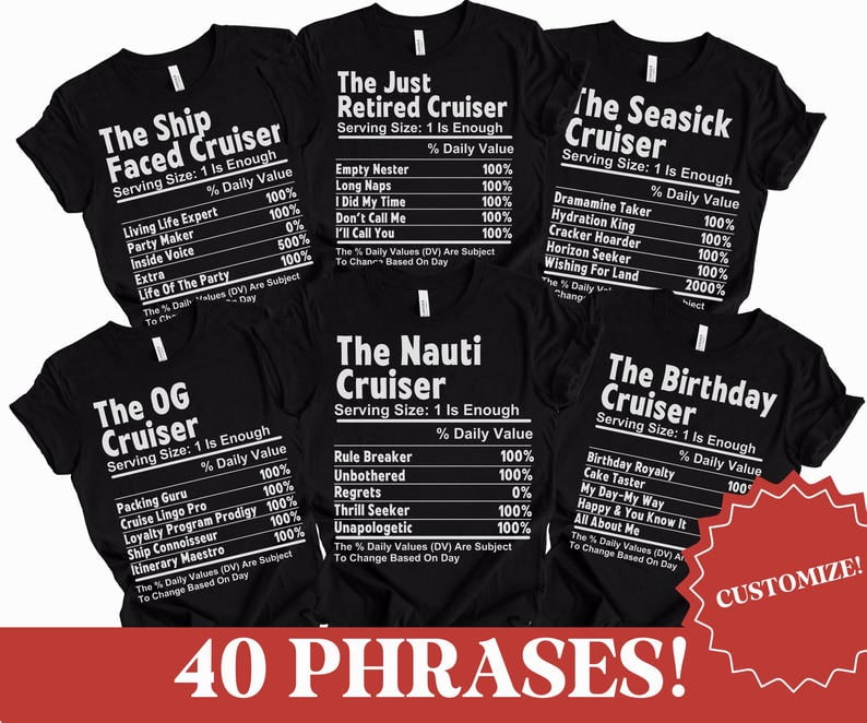 Family Cruise SVG bundle, Nutrition Facts Cruise PNG, Matching Family ...