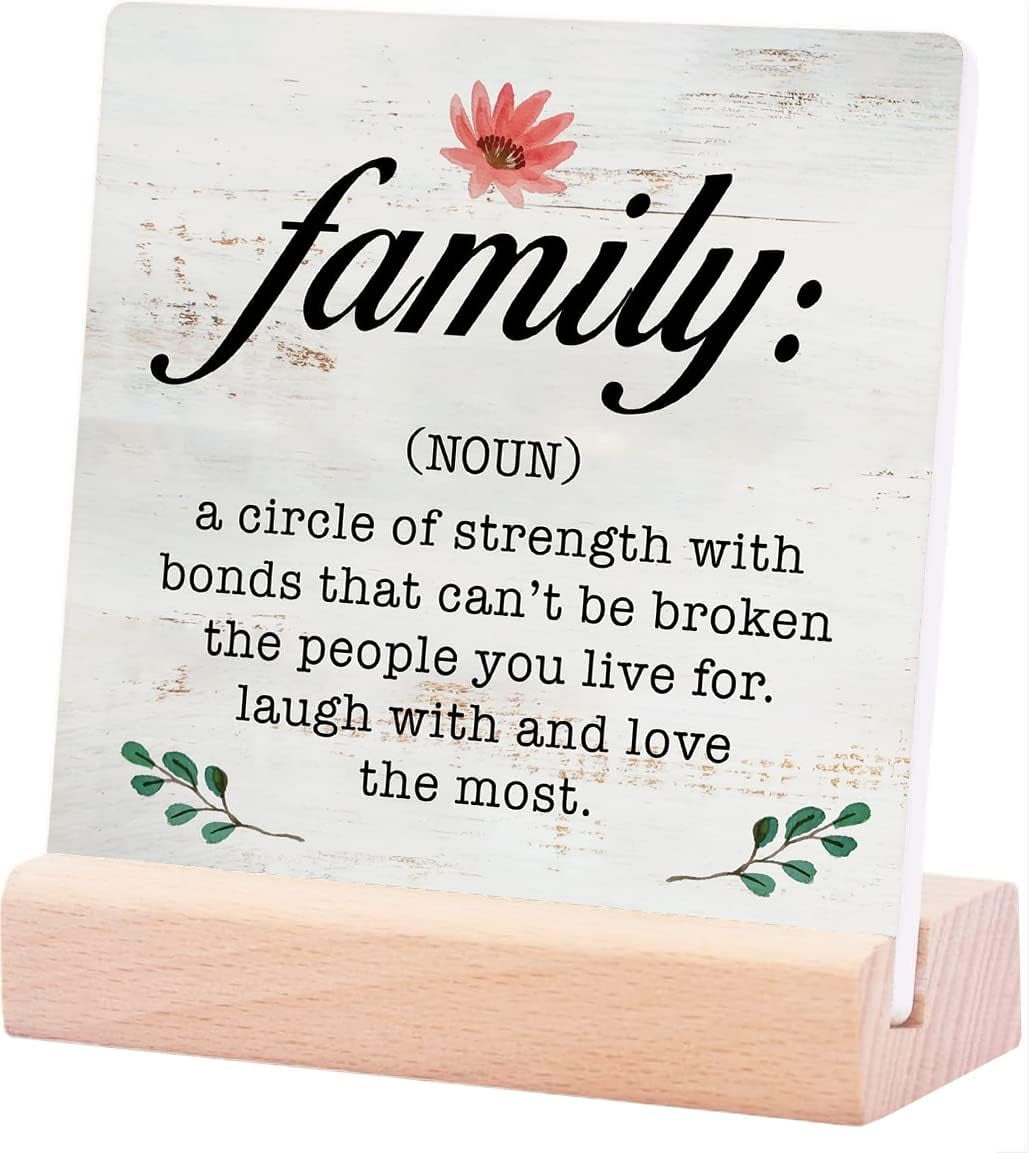 Family Definition Ceramic Table Sign Plaque Home Decor Rustic Family ...