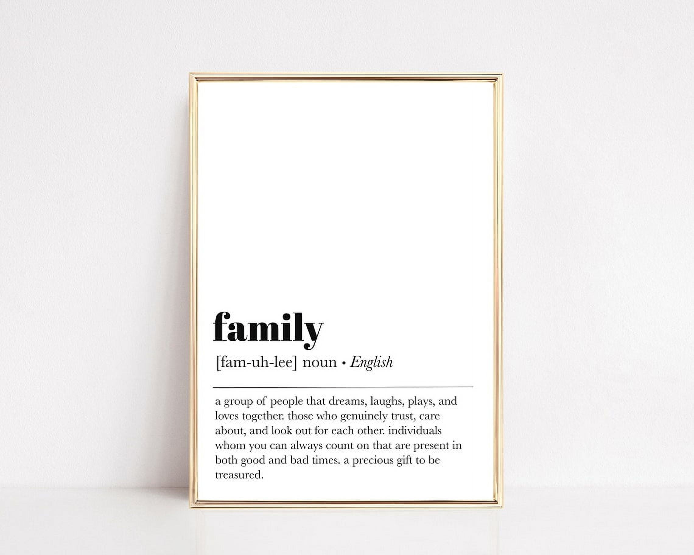 Family Definition Illustration Minimalist Living Room Wall Art ...