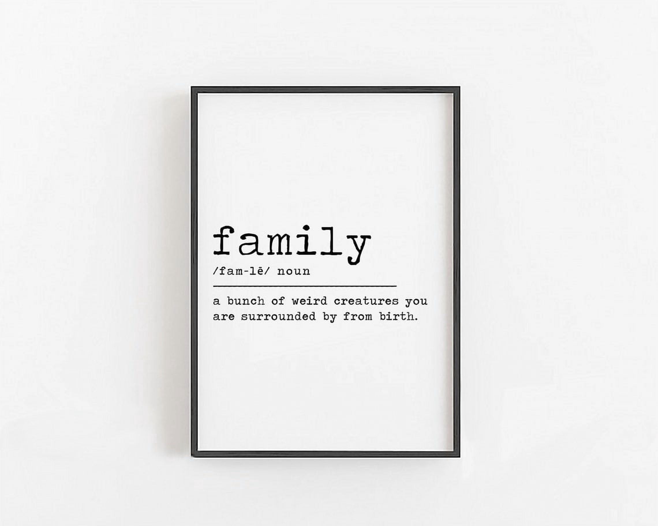 Family Definition Print Family Gifts Mom Gift Dad Gift Parents Gift ...