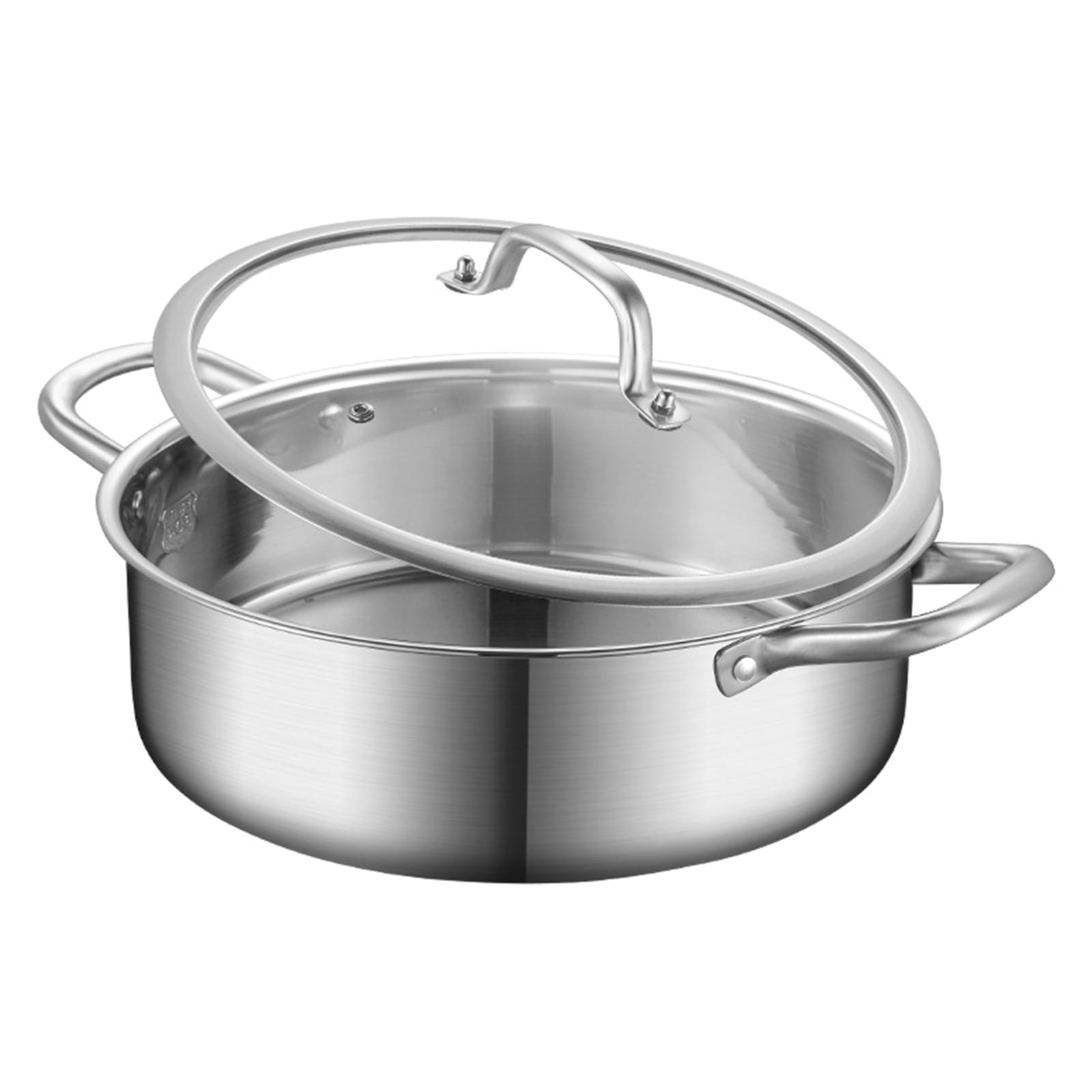 Family Double Cooking Pots 304 Stainless Steels Pots with Glass Lid ...