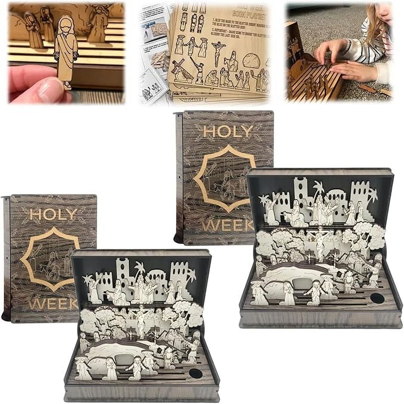 Family Easter Holy Week Gift Home Decor, 2 pcs Easter Resurrection ...