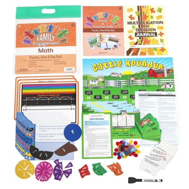 Family Engagement Math ? Practice, Solve & Play Pack - Fourth Grade ...
