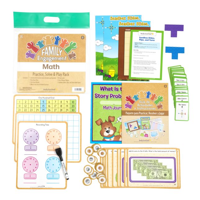 Family Engagement Math ? Practice, Solve & Play Pack - Second Grade ...