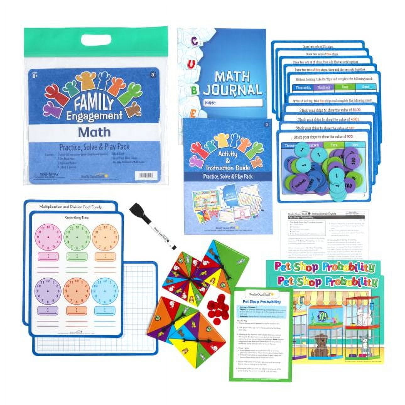 Family Engagement Math ? Practice, Solve & Play Pack - Third Grade ...