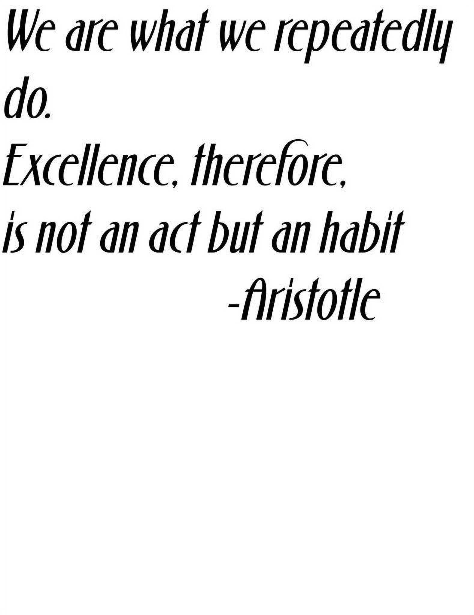 Family Excellence an Act But an Habit Inspiring Quotes & Sayings Wall ...