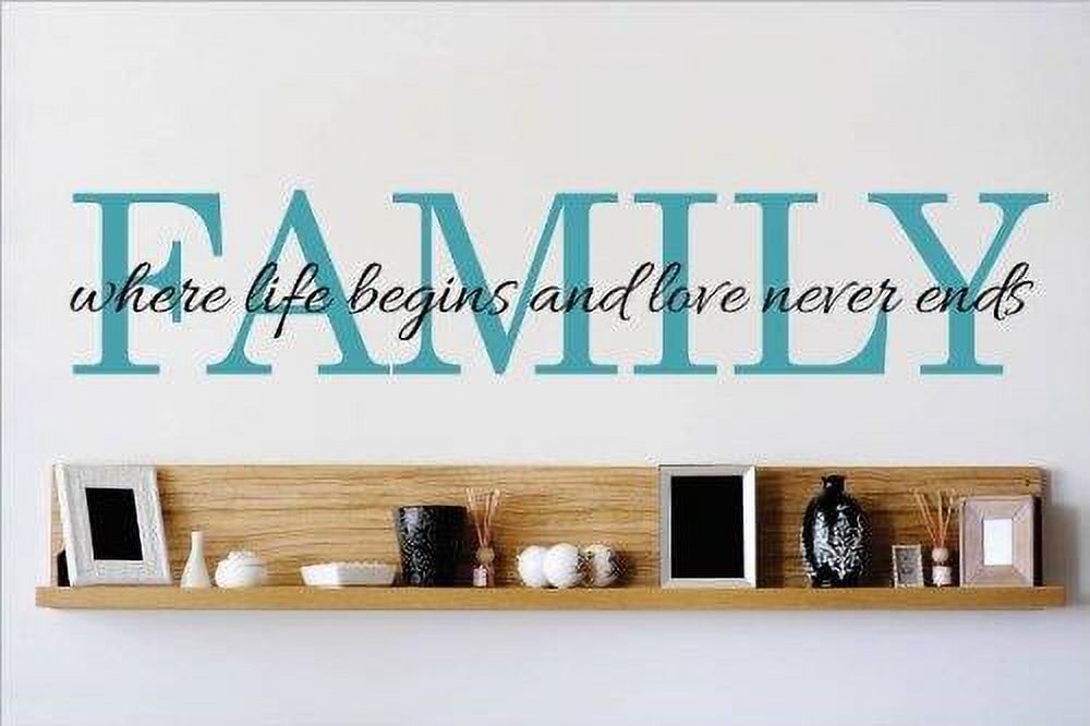 Family Family where Life Begins Inspirational Family Wall Decal ...
