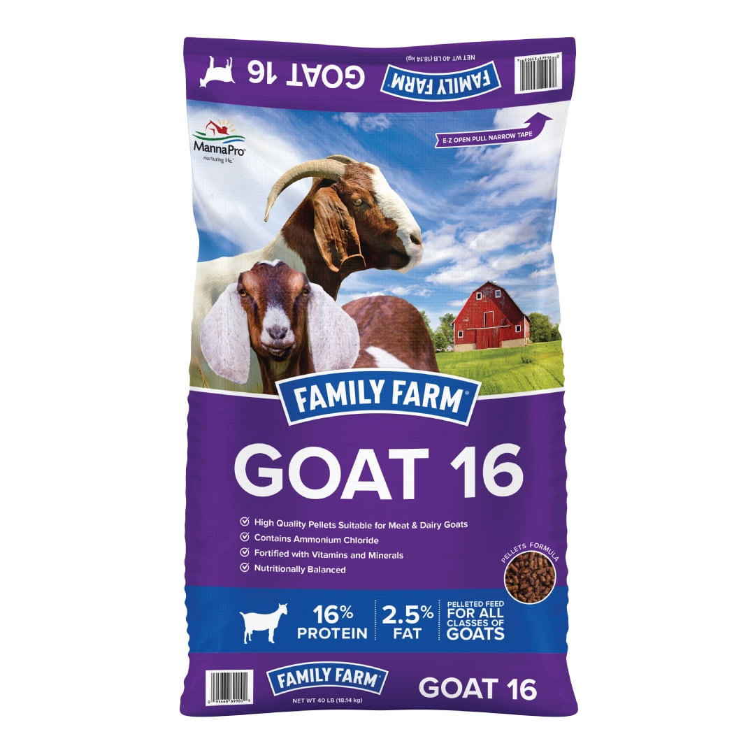 Family Farm Goat 16, Feed for All Classes of Goats, 40lb. - Walmart.com