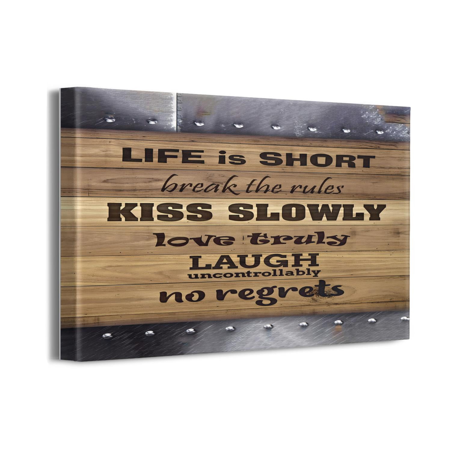 Family Farmhouse Inspirational Wall Art - Quotes Poster for Dining Room ...