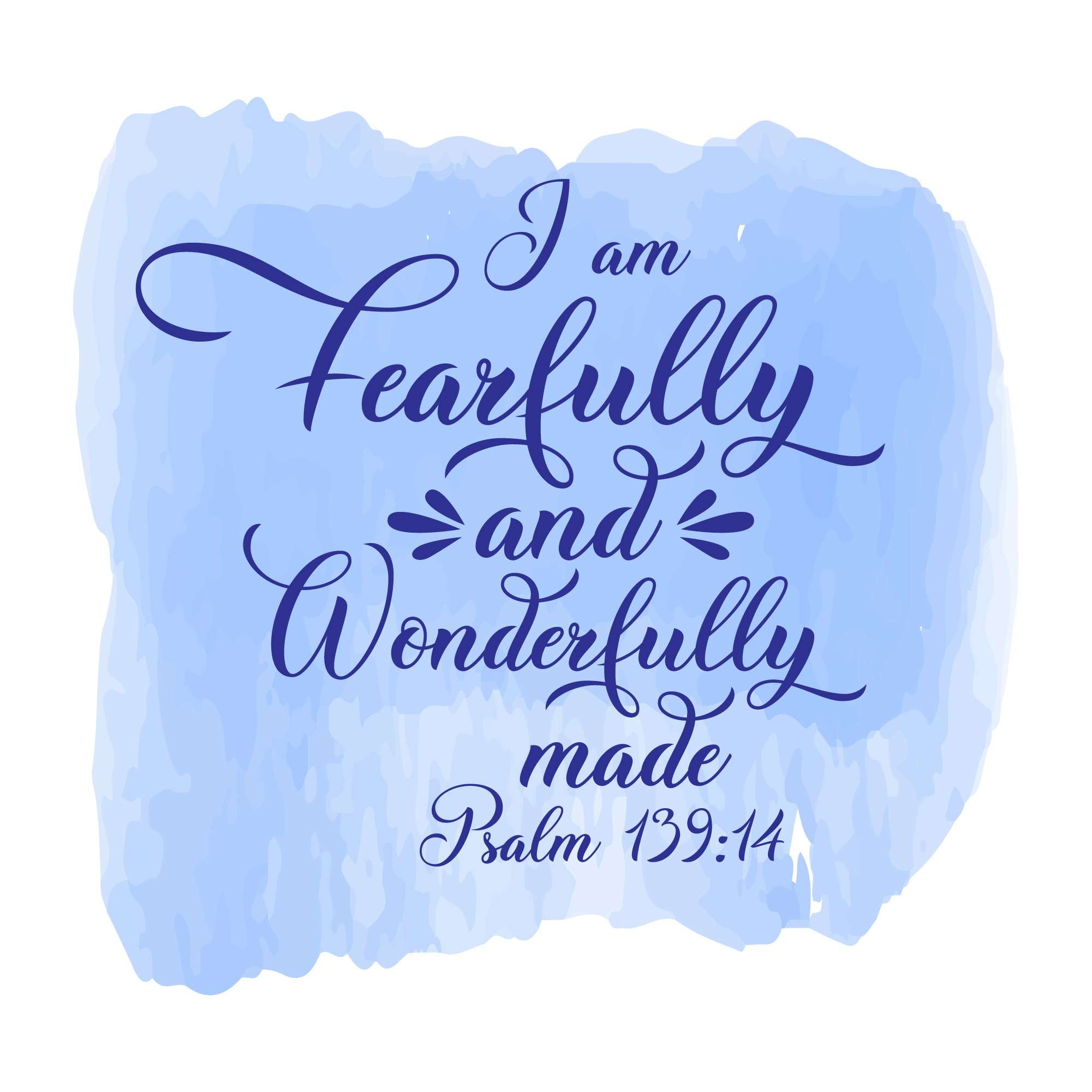 Family Fearfully and Wonderfully Made Empowering Quote Wall Decal ...