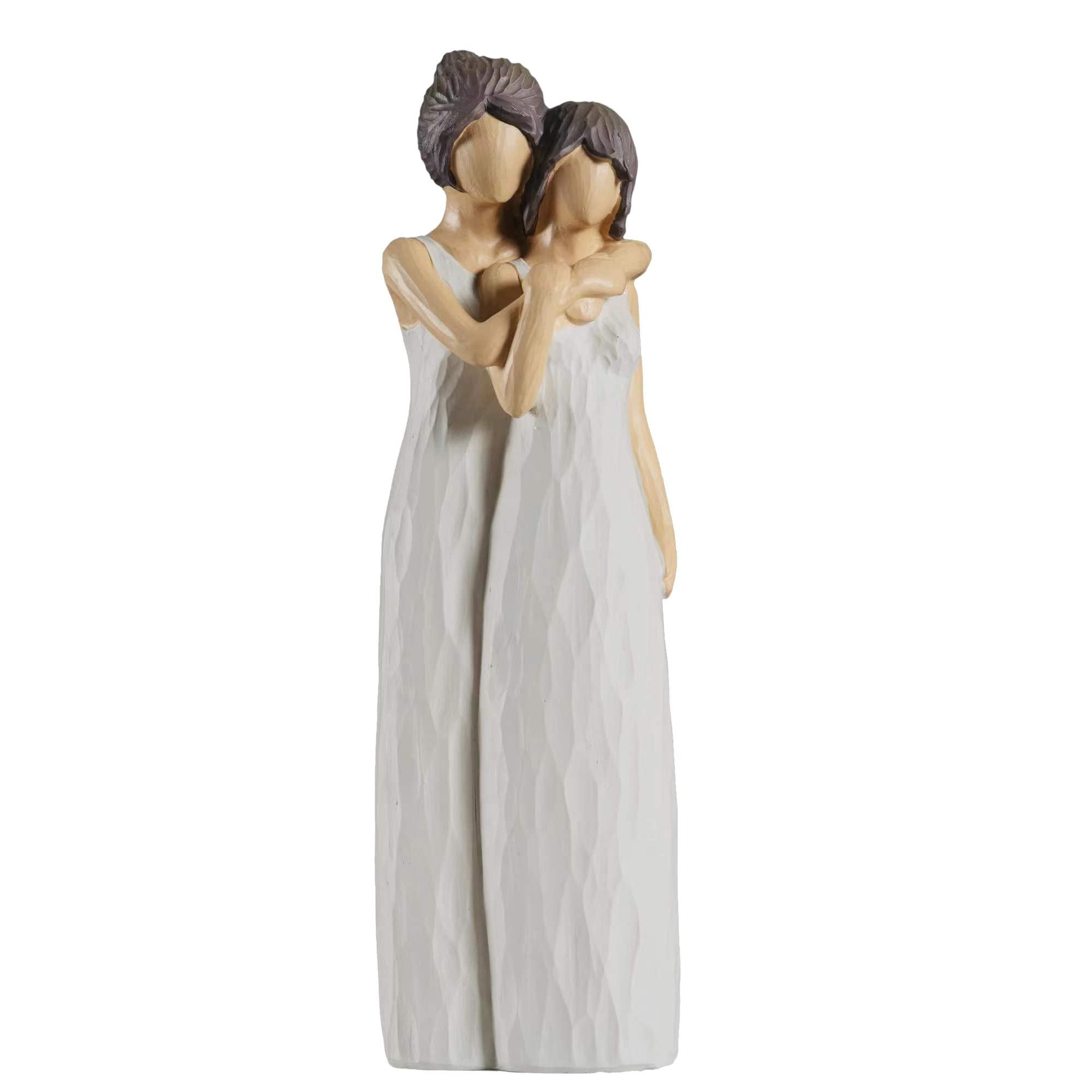 Family Figurine, Hugging Mother and Daughter Statues, Resin Ornament ...