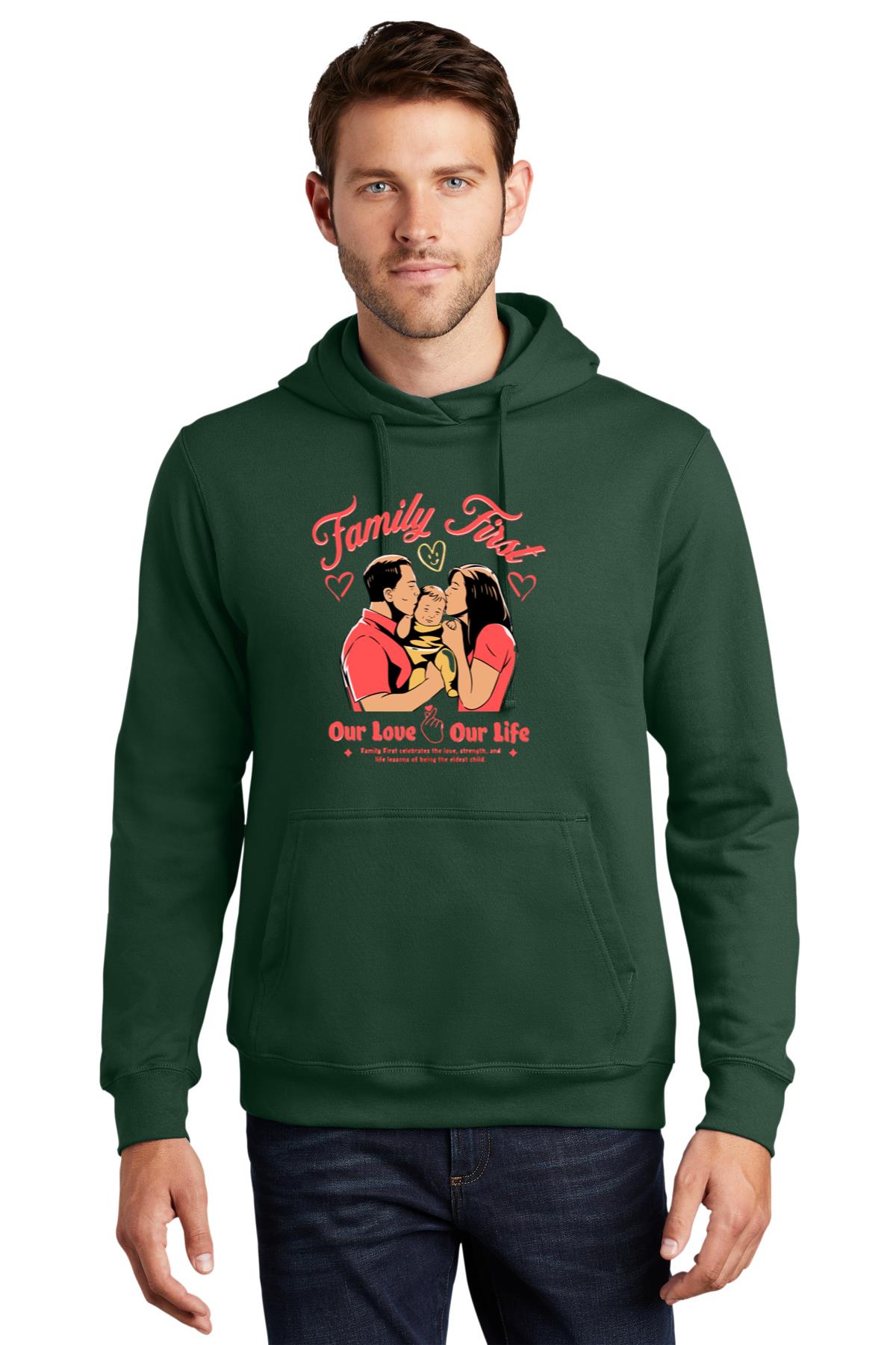 Family First Hoodie Celebrate Importance Family Love Unity Cozy Now up ...
