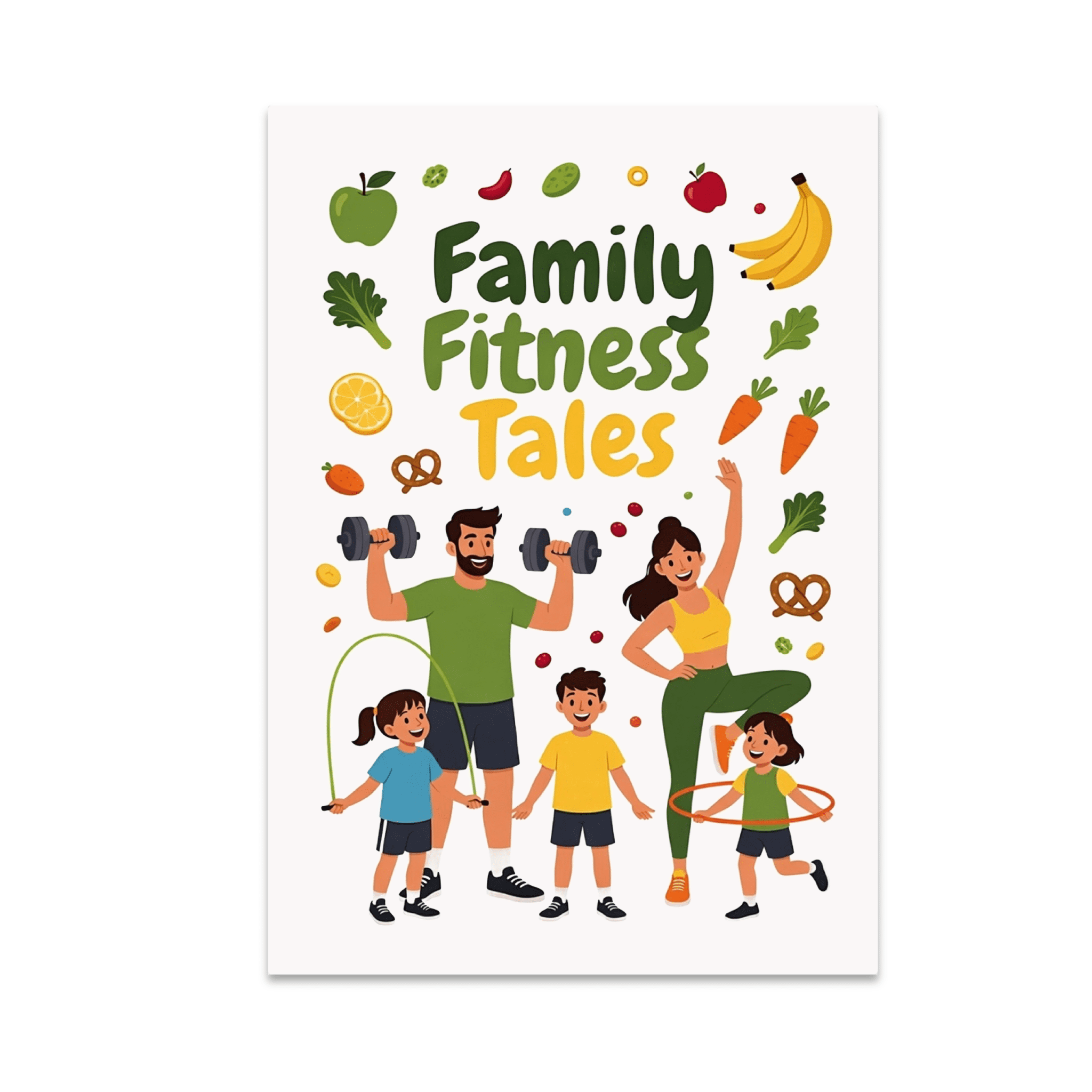 Family Fitness Tales Wall Art - Family Fitness Enthusiast - 13x19 ...