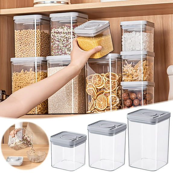 Family Food Storage Jars, Glass Containers, Airtight Seals, Stackable ...