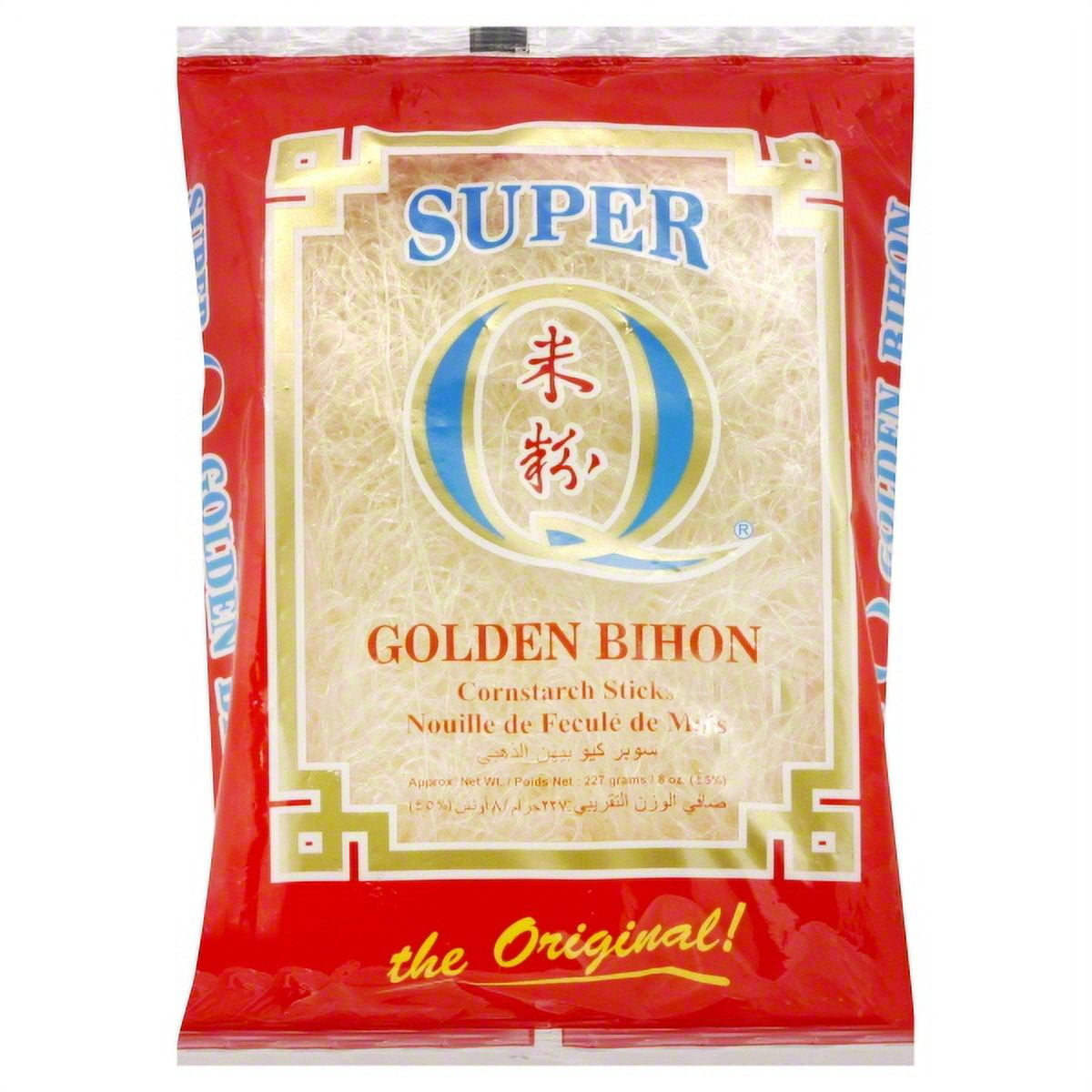 Super Q Golden Bihon Noodles, Cornstarch Sticks, 8 oz Bag, Product of ...