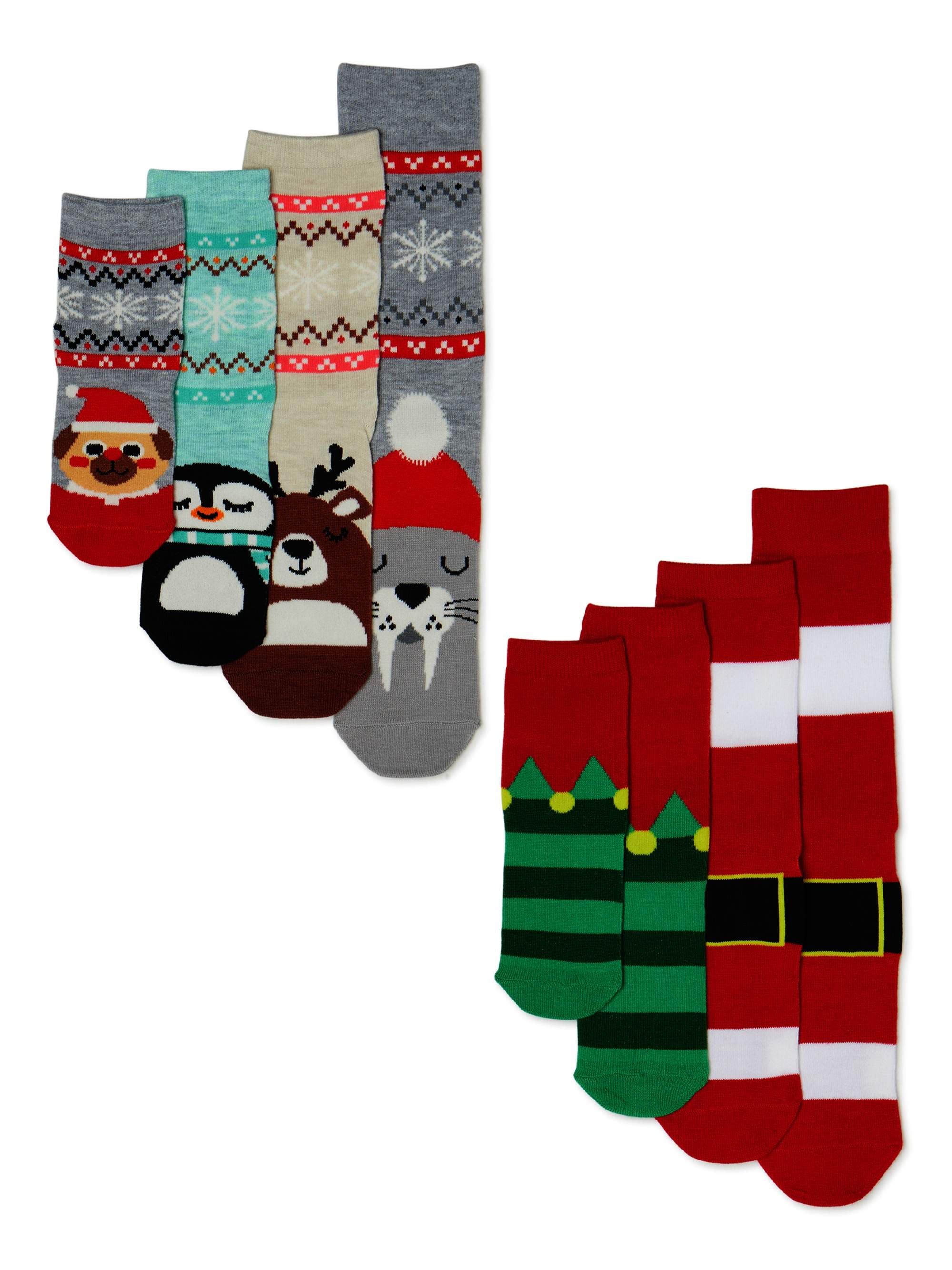 Family Fun Socks Holiday Set, 8-Piece - Walmart.com