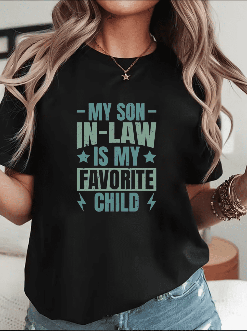 Family Gift Son In Law Is My Favorite Child Funny Humor Unisex Tee up ...