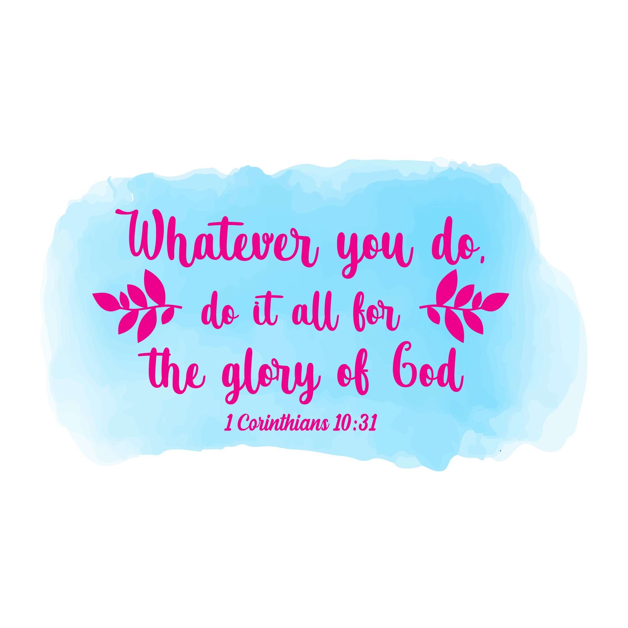 Family Do It All For The Glory of God Inspiring Quote Wall Decal ...