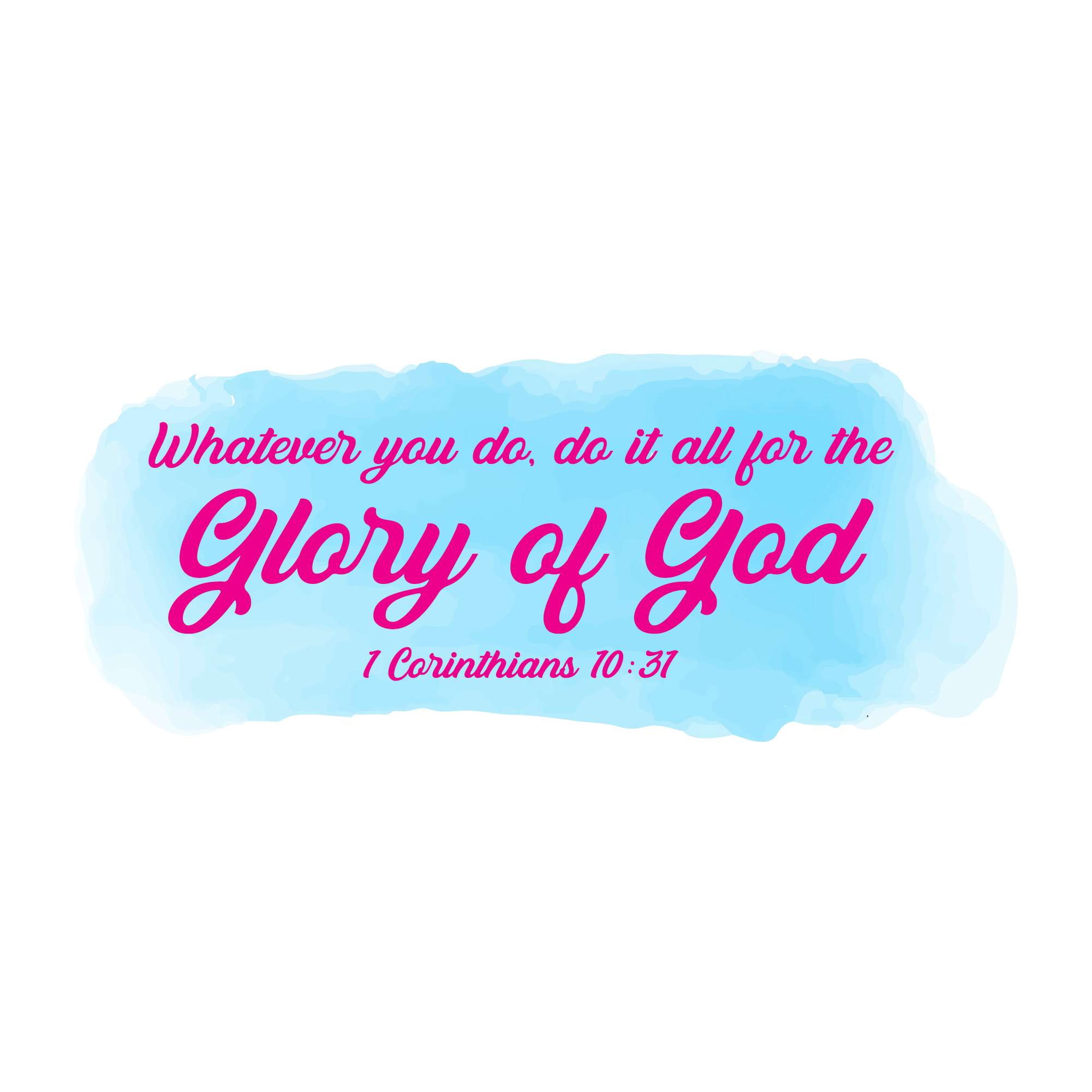 Family Do It All For The Glory of God Inspiring Quote Wall Decal ...