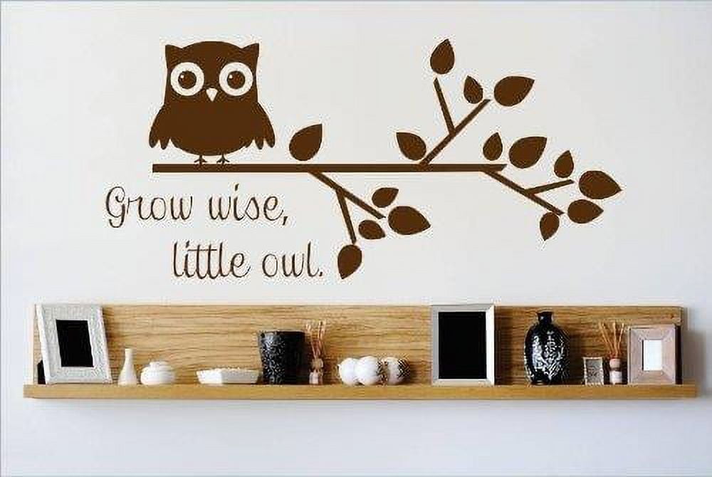 Family Grow wise little Owl Cute Quotes & Sayings Wall Decal Decoration ...