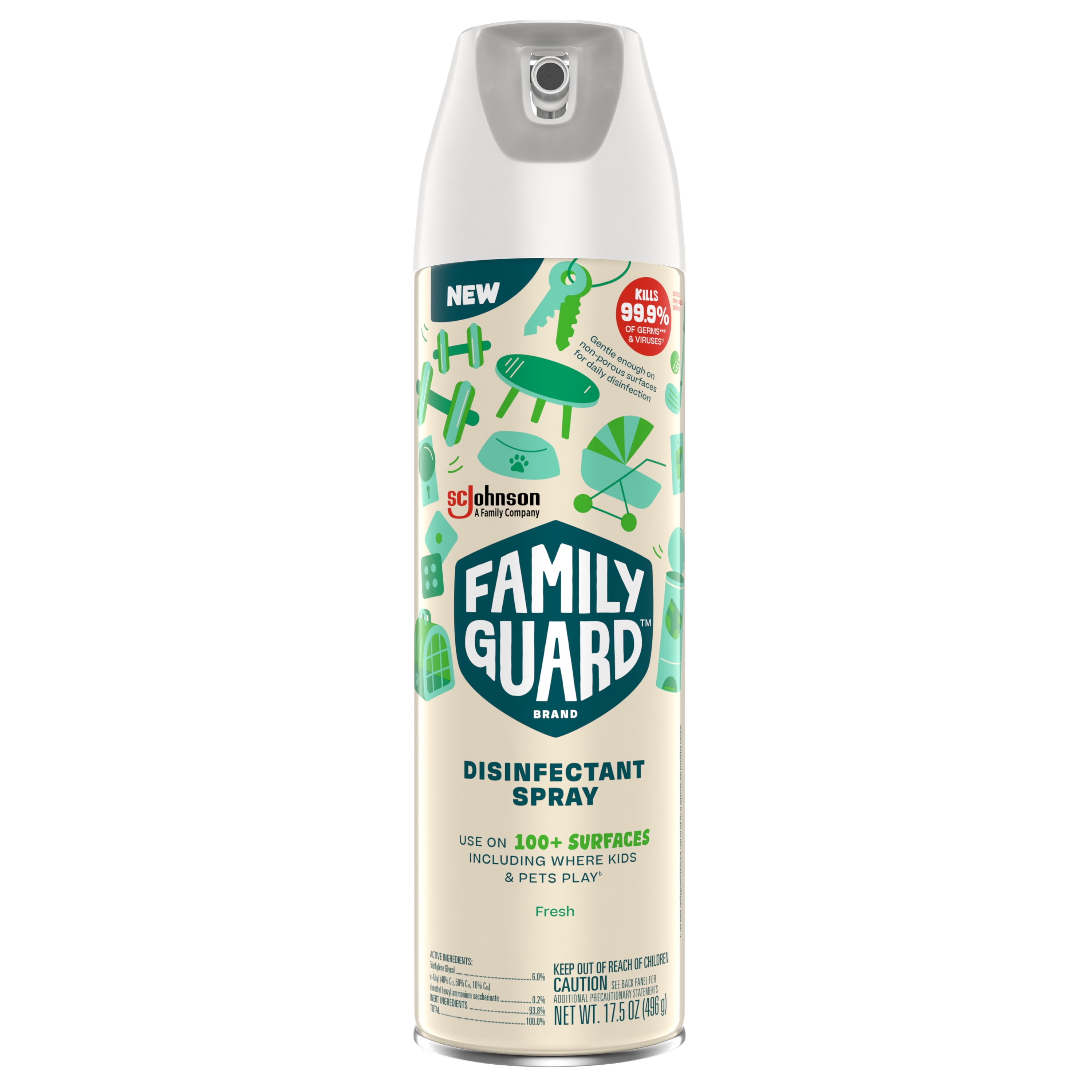 Family Guard Brand Disinfectant Spray, Aerosol, Fresh Scent, 17.5 OZ ...