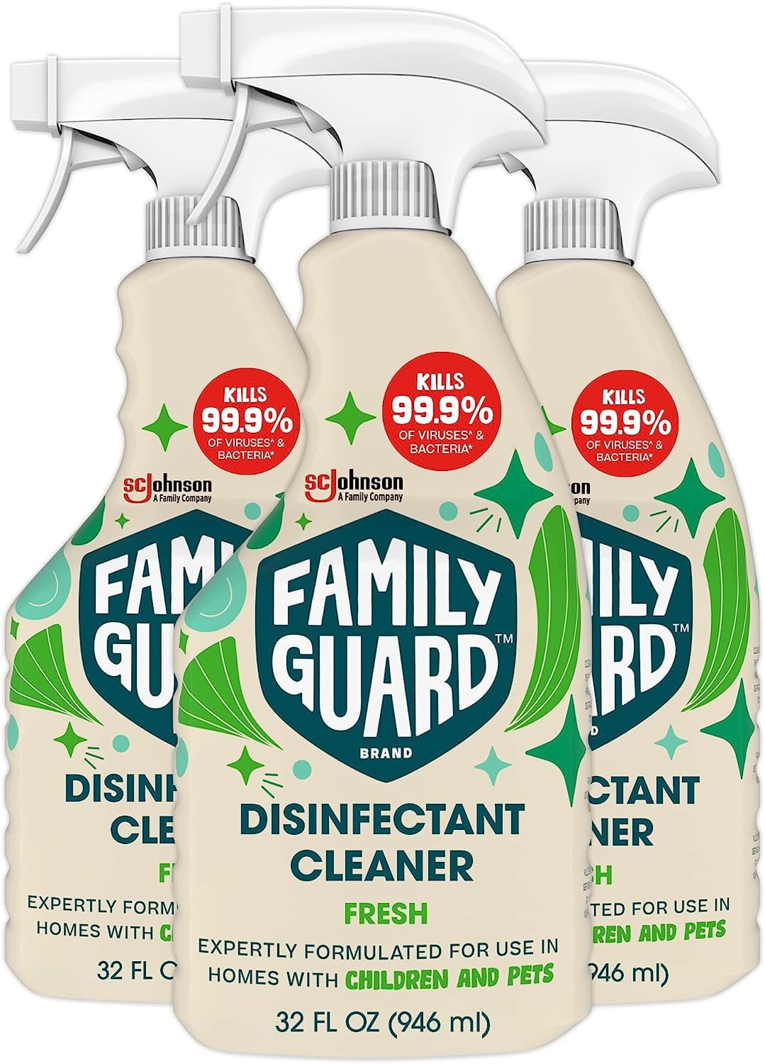 Family Guard Brand Disinfectant Spray Trigger & Multi Surface Cleaner ...