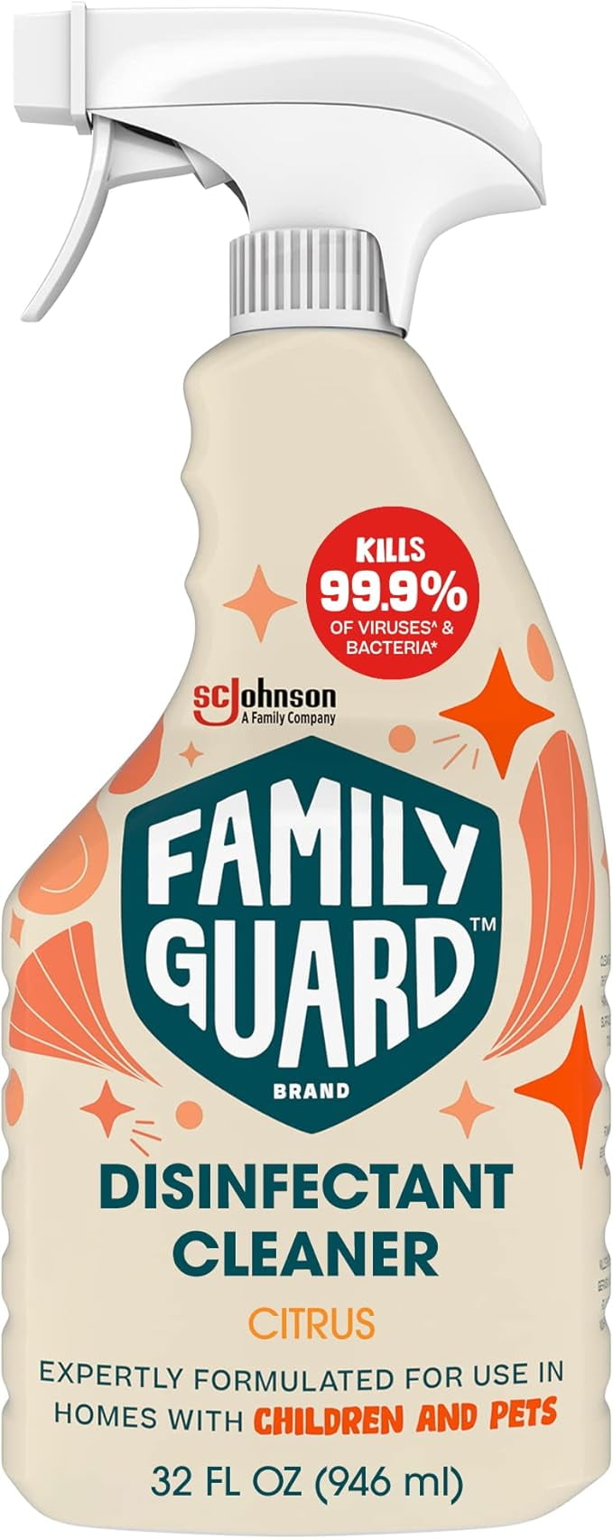 Family Guard Brand Disinfectant Spray Trigger & Multi Surface Cleaner ...