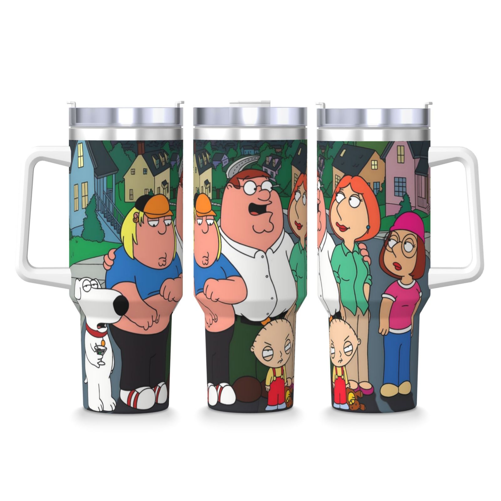 Family Guy 40 Oz Ice Bully Cup With Handle And Straw, Double Wall ...