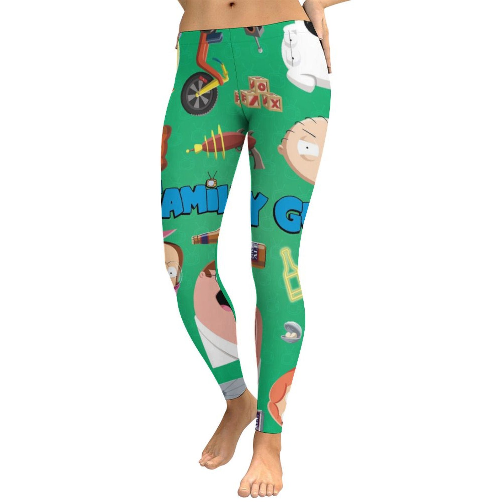 Family Guy Cartoon Yoga Pants Women High Waisted Tummy Control Non See ...